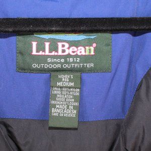 L.L. Bean | Jackets & Coats | Ll Bean Blue Nylon Zip Front Goose Down ...
